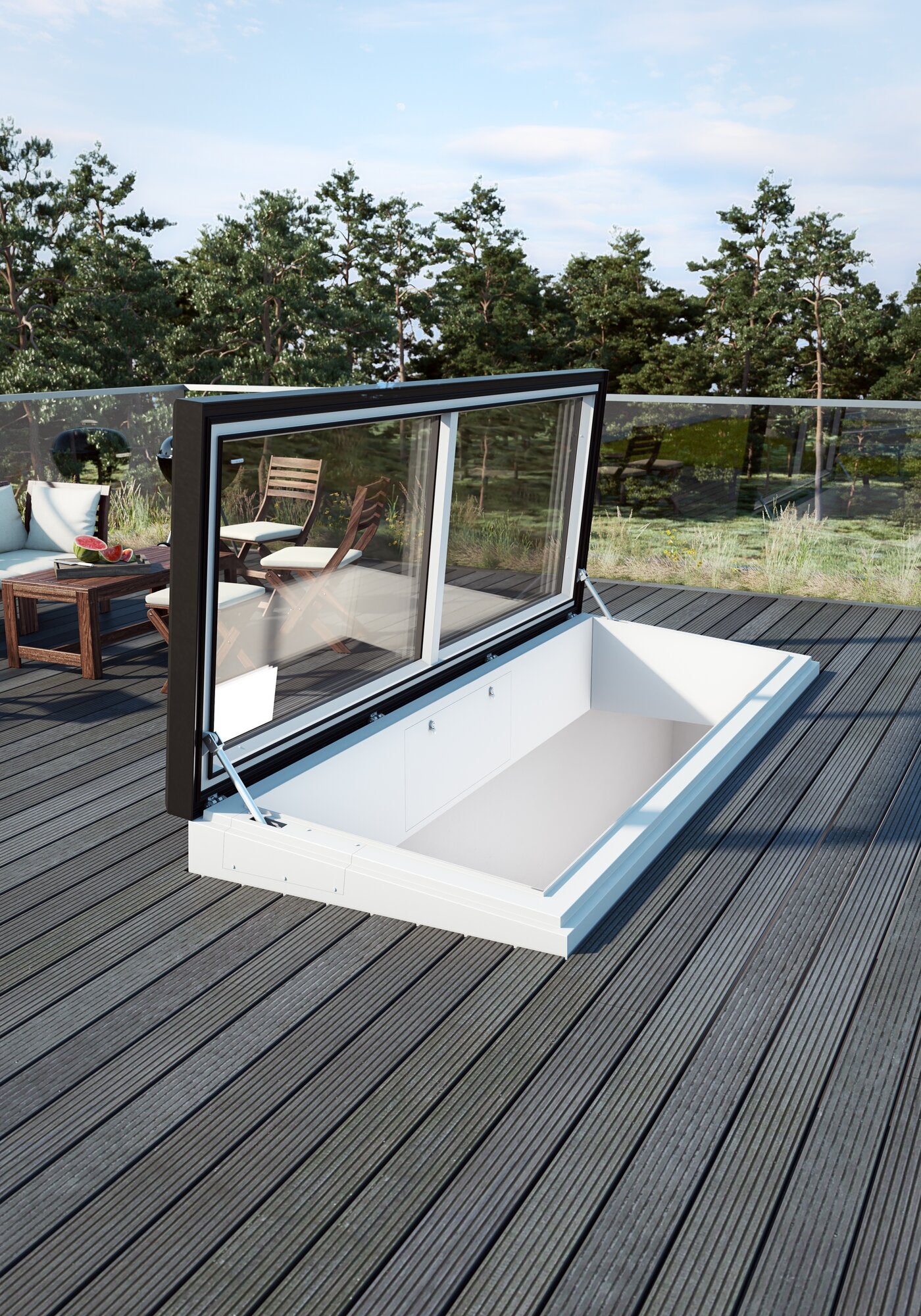 Lamilux Flat Roof Exit Comfort Swing – 475 High Performance Building Supply